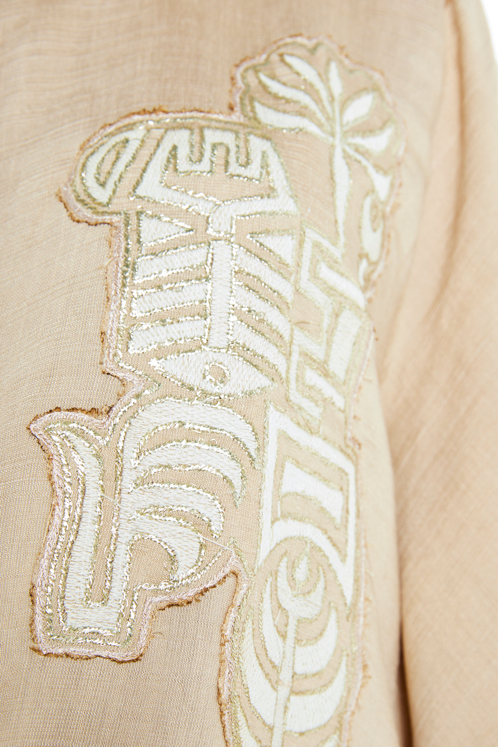 Linear Embroidered Panel Kaftan